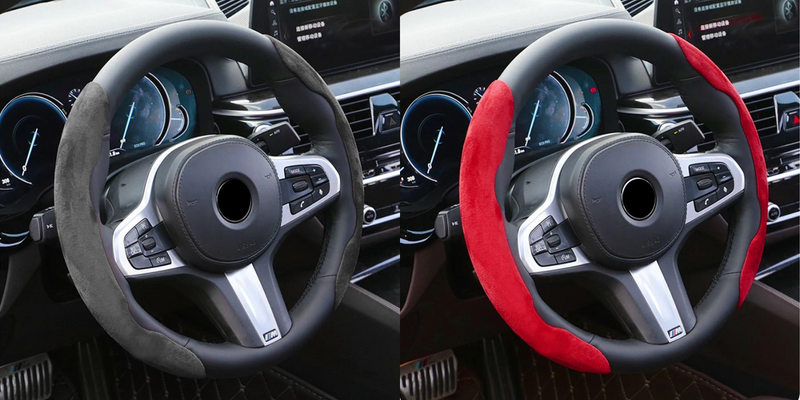 Luxus Suede Minimalist Steering Wheel Cover